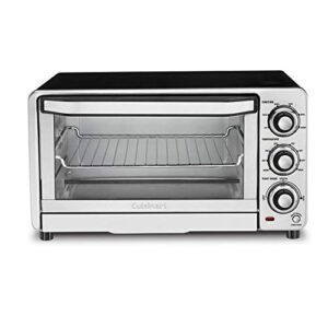 cuisinart tob-40fr custom classic toaster oven broiler, silver (renewed)