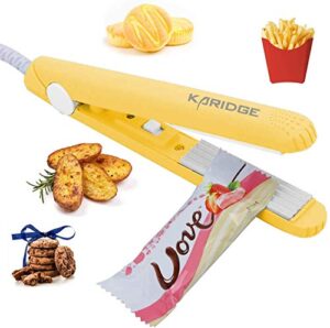 potato chips bag sealer clip kitchen gadgets, food sealer reusable heat sealer for snacks storage portable sealing machine works with plastic bag, candy bag, cookie bag, foil bag, color street nail