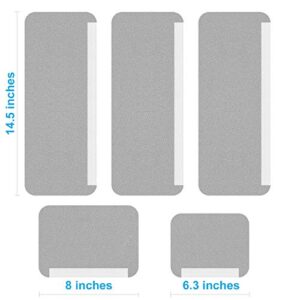 Miss.Silk Refrigerator Door Handle Covers, Set of 5, Keep Your Kitchen Appliance Clean from Smudges, Drips, Food Stains, Oil, Handmade Decor Protector for Fridge, Ovens, Dishwashers (Grey)