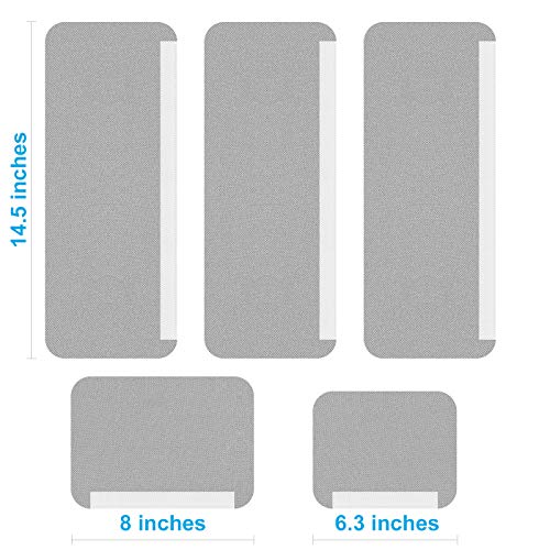 Miss.Silk Refrigerator Door Handle Covers, Set of 5, Keep Your Kitchen Appliance Clean from Smudges, Drips, Food Stains, Oil, Handmade Decor Protector for Fridge, Ovens, Dishwashers (Grey)