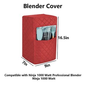 Kitchen Blender Dust Cover,Blender Covers Compatible with Ninja Foodi Blender,Blender Covers For kitchen Appliance Covers,Blender Cover with Accessory Pocket.Juice Cover Gift For Women.