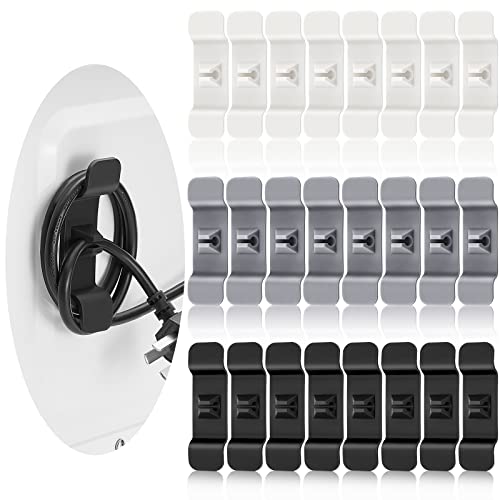 Flutesan Cord Organizer for Kitchen Appliances Wrap Plastic Holder Wrapper Wire Storage Attachment Coffee Maker Pressure Mixer Cooker Pot Air Fryer(Black, White, Gray, 24 Pack)