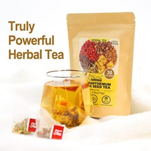 FullChea - Chrysanthemum Cassia Seed Tea, 30 Teabags, 5g/bag - Burdock Root, Goji Berries, Osmanthus, Honeysuckle Combination Herbal Tea - Liver Clearing & Vision Improving