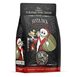 bones coffee company santa jack flavored ground coffee beans cranberry creme brulee | 12 oz arabica low acid coffee | gourmet coffee from disney tim burton’s the nightmare before christmas (ground)