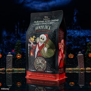 Bones Coffee Company Santa Jack Flavored Ground Coffee Beans Cranberry Creme Brulee | 12 oz Arabica Low Acid Coffee | Gourmet Coffee From Disney Tim Burton's The Nightmare Before Christmas (Ground)