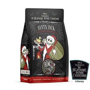 Bones Coffee Company Santa Jack Flavored Ground Coffee Beans Cranberry Creme Brulee | 12 oz Arabica Low Acid Coffee | Gourmet Coffee From Disney Tim Burton's The Nightmare Before Christmas (Ground)