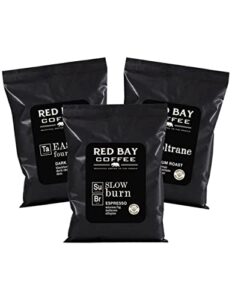 whole coffee beans – red bay combo 3-pack gift collection | gourmet medium roast whole bean coffee best for strong espresso, pour over, drip, cold brew & more | fresh, artisanal, direct trade