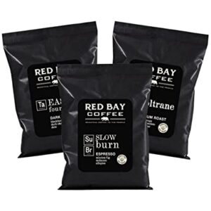 Whole Coffee Beans - Red Bay Combo 3-Pack Gift Collection | Gourmet Medium Roast Whole Bean Coffee Best For Strong Espresso, Pour Over, Drip, Cold Brew & More | Fresh, Artisanal, Direct Trade