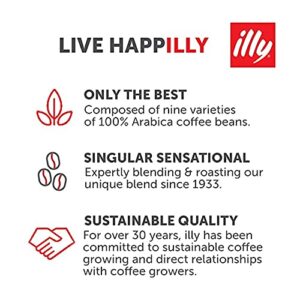 Illy Classico Instant Coffee Medium Roast Classic Roast with Notes Of Caramel Orange Blossom and Jasmine 100% Arabica Coffee No Preservatives, 3.3 Ounce Can (Pack of 1)