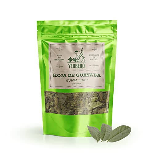 Yerbero - Whole Guava Leaf 2oz (56gr) Herbal Tea (Te Hojas De Guayaba) Skin Care | Hair Re-Growth | Crafted By Nature100% All Natural Fresh Tea Tea | Non-GMO | Gluten-free.