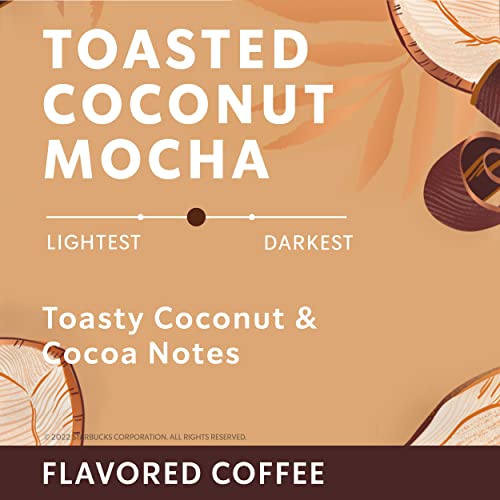 Starbucks K-Cup Coffee Pods, Toasted Coconut Mocha Flavored Coffee, 100% Arabica, Naturally Flavored, Limited Edition, 10 pods