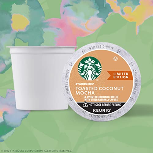 Starbucks K-Cup Coffee Pods, Toasted Coconut Mocha Flavored Coffee, 100% Arabica, Naturally Flavored, Limited Edition, 10 pods