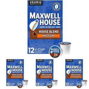 maxwell house house blend medium roast k-cup coffee pods (12 pods) (pack of 4)