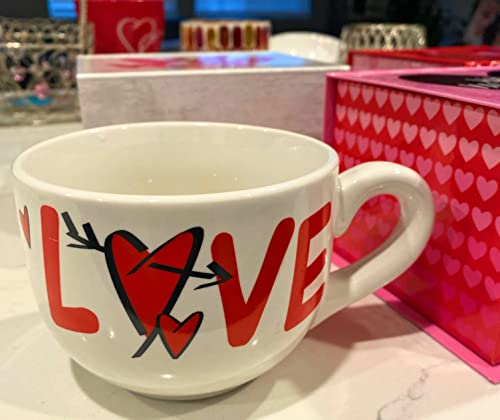 Love coffee cup (White, Red and black)