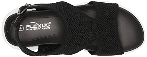 Flexus by Spring Step Women's Flavia Sandal, Black, 9.5-10