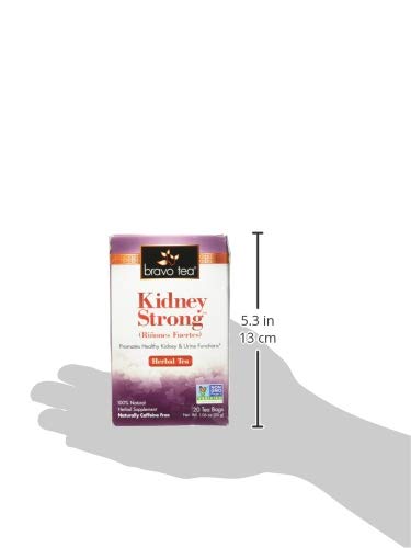 Bravo Tea Kidney Strong Herbal Tea Caffeine Free, 20 Tea Bags (Pack of 2)