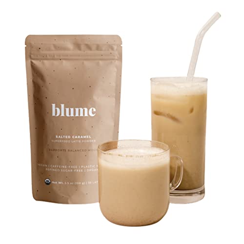 Blume Salted Caramel Latte - Organic Sugar-Free, Keto-Friendly, Vegan And Gluten-Free Superfoods Latte - 100 Grams