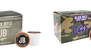 Black Rifle Coffee 24 Count Medium Roast Bundle Variety Pack (12 Just Black) and (12 CAF), Cocoa and Vanilla Aroma, Bold Tasting Notes and Smooth Buttery Finish