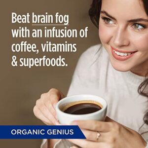 VitaCup Organic Genius Ground Keto Coffee, Increase Energy & Focus w/MCT Oil, Turmeric, B Vitamins, D3, USDA Organic Ground Coffee Medium Dark Roast, 100% Arabica Coffee Grounds, 2 bags, 10 oz each