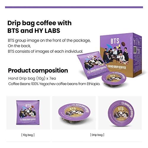 BTS Hand Drip Coffee Ethiopia Yegachev 10g x 7ea / Hand Drip Bag Coffee (Jung Kook)