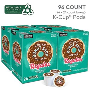 The Original Donut Shop Regular, Single-Serve Keurig K-Cup Pods, Medium Roast Coffee Pods, 24 Count (Pack of 4)