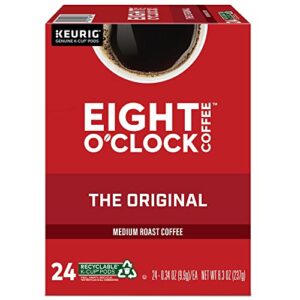 Eight O'Clock Coffee The Original, Single-Serve Keurig K-Cup Pods, Medium Roast Coffee Pods, 24 Count (Pack of 4)