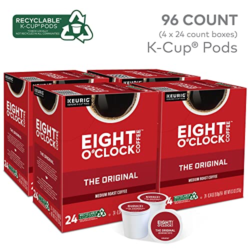 Eight O'Clock Coffee The Original, Single-Serve Keurig K-Cup Pods, Medium Roast Coffee Pods, 24 Count (Pack of 4)