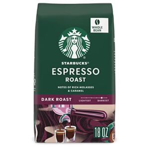 starbucks dark roast whole bean coffee — espresso — 100% arabica — 1 bag (18 oz)