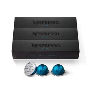 nespresso capsules vertuoline, odacio, dark roast coffee, 30 count coffee pods, brews 7.77 ounce (vertuoline only)