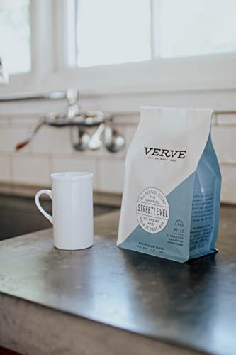 Verve Coffee Roasters Whole Bean Coffee Streetlevel Blend | Medium Roast, Brewed or Espresso, Direct Trade, Resealable Pouch | Enjoy Hot or Cold Brew | 12oz Bag