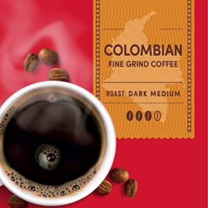 Tim Hortons Colombian, Medium-Dark Roast Ground Coffee, Perfectly Balanced, Always Smooth, Made with 100% Arabica Beans, 12 Ounce Bag