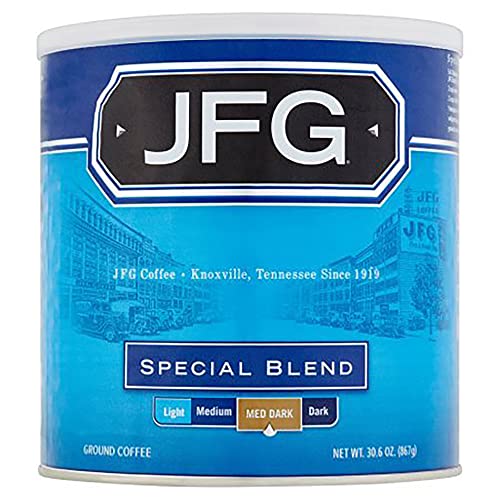 JFG Special Blend Ground Coffee, 30.6 Oz. Canister,Med Dark