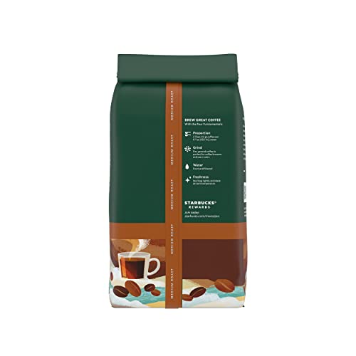 Starbucks Ground Coffee—Medium Roast Coffee—Breakfast Blend—100% Arabica—1 bag (28 oz)