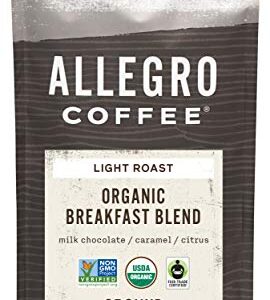 Allegro Coffee Organic Breakfast Blend Ground Coffee, 12 oz