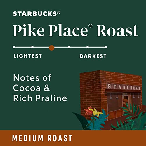 Starbucks Medium Roast Whole Bean Coffee — Pike Place — 100% Arabica — 1 bag (28 oz)