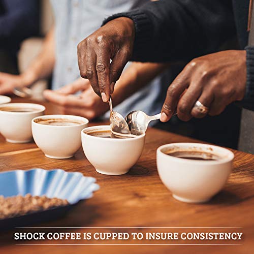 Shock Coffee Ground, The Strongest Caffeinated All-Natural Coffee. Up to 50% more Caffeine. 1 pound