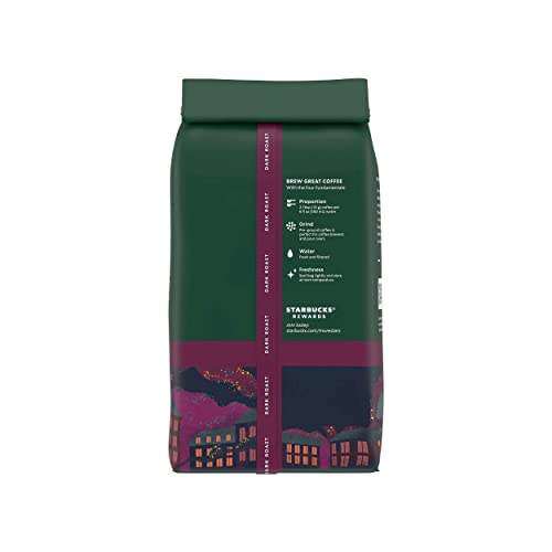 Starbucks French Roast Dark Roast Ground Coffee, 18 Ounce (Pack of 1)