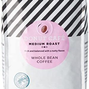 AmazonFresh Donut Cafe Whole Bean Coffee, Medium Roast, 12 Ounce