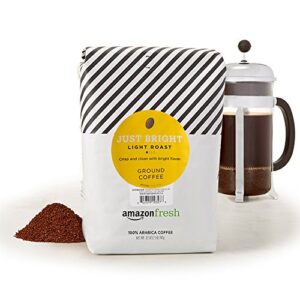 amazonfresh just bright ground coffee, light roast, 32 ounce