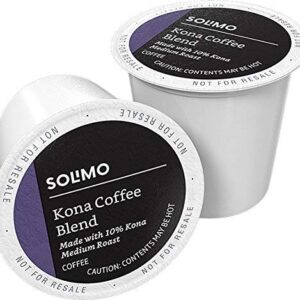 Amazon Brand - 100 Ct. Solimo Medium Roast Coffee Pods, Kona Blend, Compatible with Keurig 2.0 K-Cup Brewers