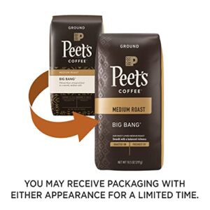 Peet's Coffee, Medium Roast Ground Coffee - Big Bang 10.5 Ounce Bag