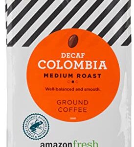 AmazonFresh Decaf Colombia Ground Coffee, Medium Roast, 12 Ounce (Pack of 3)