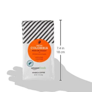 AmazonFresh Decaf Colombia Ground Coffee, Medium Roast, 12 Ounce (Pack of 3)