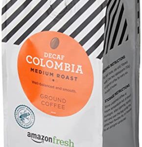 AmazonFresh Decaf Colombia Ground Coffee, Medium Roast, 12 Ounce (Pack of 3)