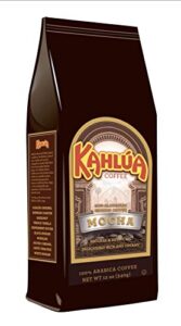 white coffee kahlua gourmet ground coffee, mocha 12.0 ounce