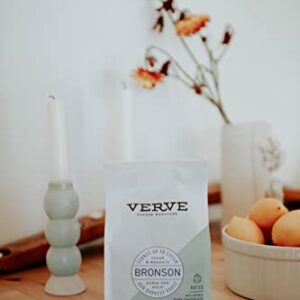 Verve Coffee Roasters Whole Bean Coffee Bronson Blend | French Dark Roast, Direct Trade, Resealable Pouch | Enjoy Hot or Cold Brew | Ideal for French Press | 12oz Bag