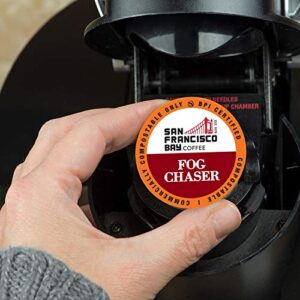 San Francisco Bay Compostable Coffee Pods - Fog Chaser (120 Ct) K Cup Compatible including Keurig 2.0, Medium Dark Roast