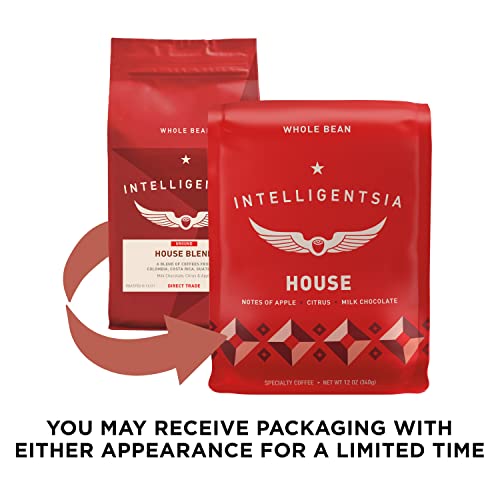 Intelligentsia Coffee, Light Roast Whole Bean Coffee - House 12 Ounce Bag with Flavor Notes of Milk Chocolate, Citrus and Apple