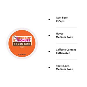 A Dunkin' Donuts Original Blend Medium Roast Coffee, 44 K Cups for Keurig Coffee Makers