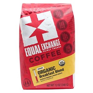 equal exchange organic ground coffee, breakfast blend, 12-ounce (pack of 1)